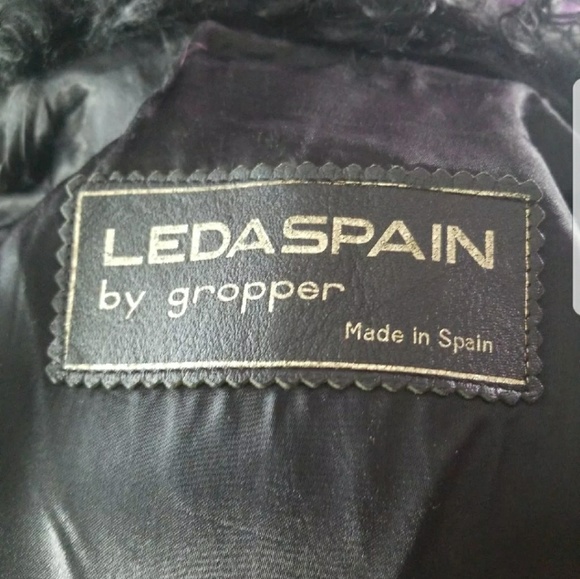 LedaSpain | Jackets & Coats | Authentic Ledaspain Leather Jacket With Fur Trim | Poshmark